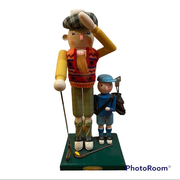 Bombay | Holiday | Mac Gregor 5 Golfer Nutcracker With Caddy Wood Huge ...
